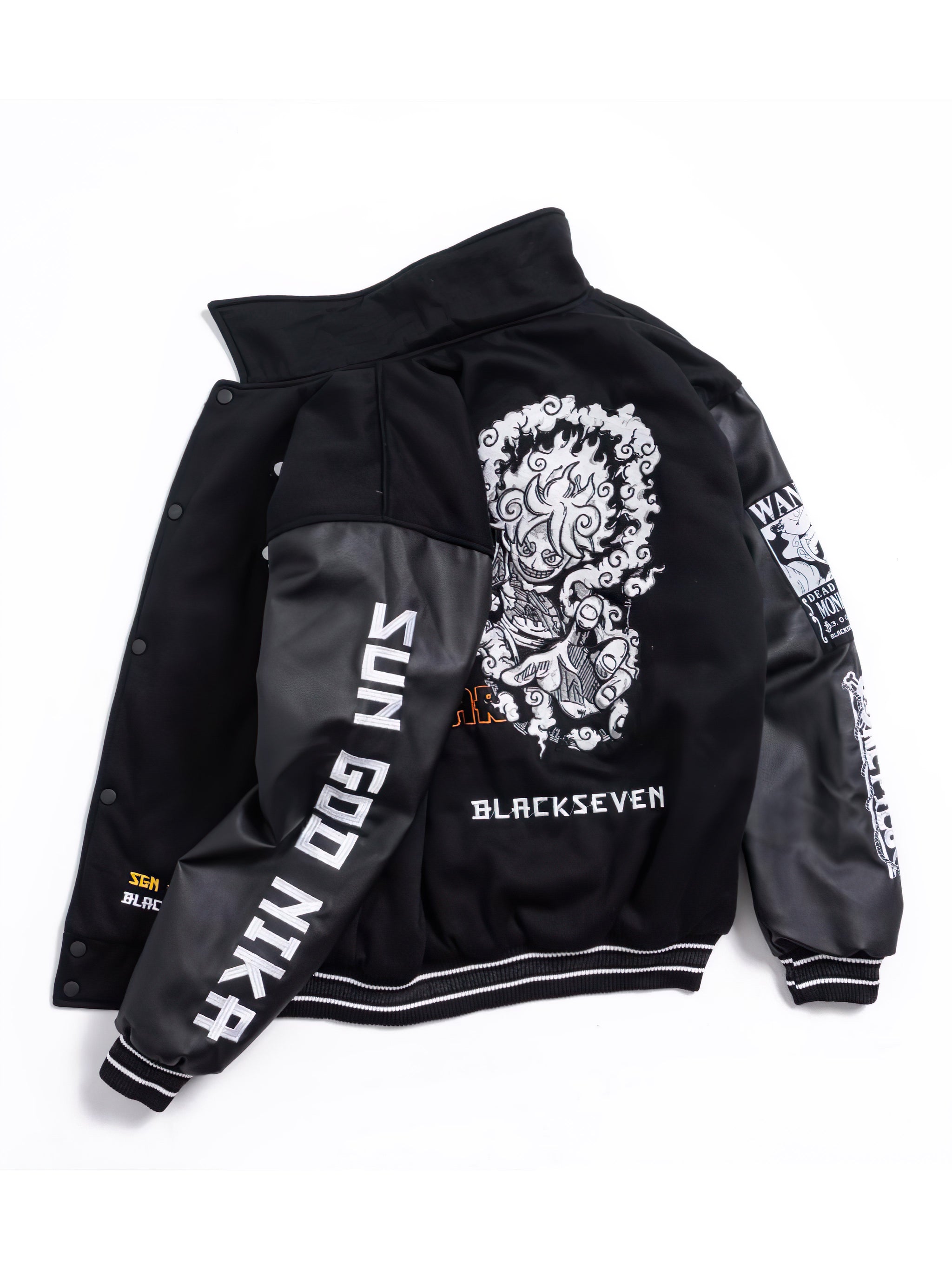 One Piece Gear 5 Varsity Jacket with Full Embroidery | Japan Apparel ...