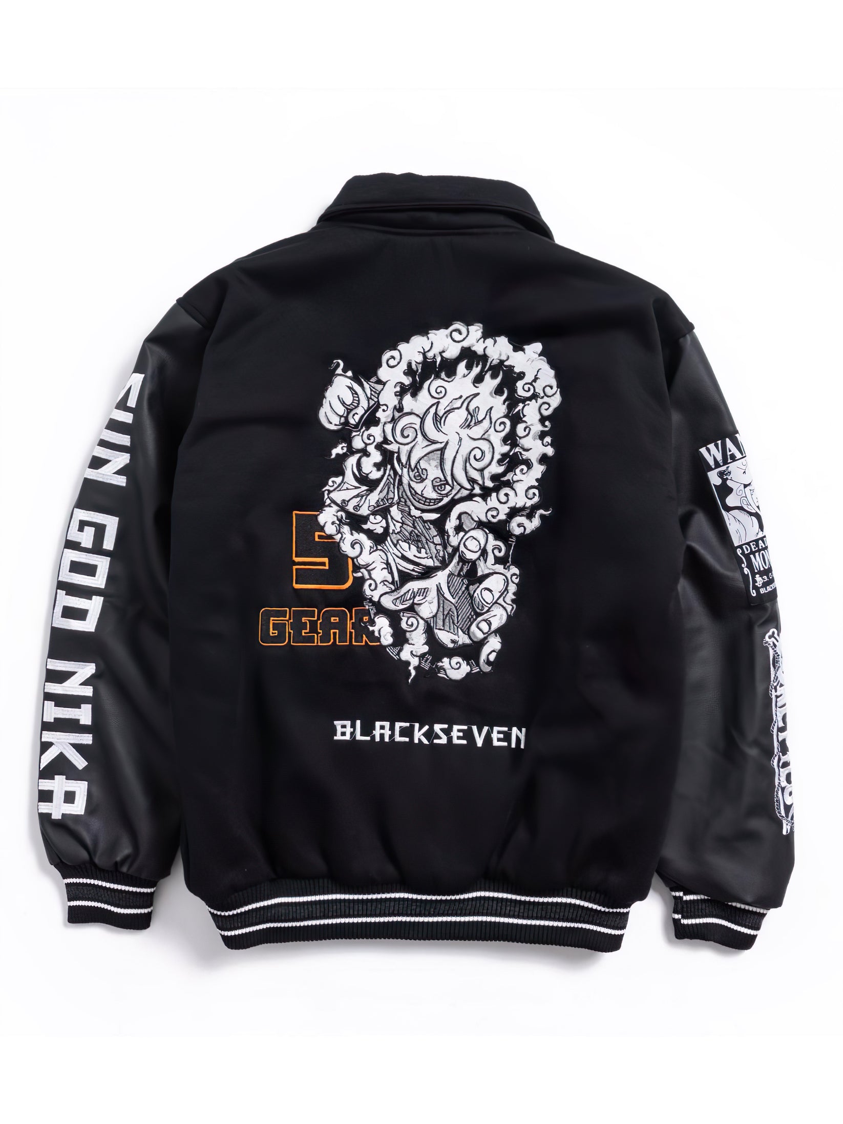One Piece Gear 5 Varsity Jacket with Full Embroidery | Zewearsy